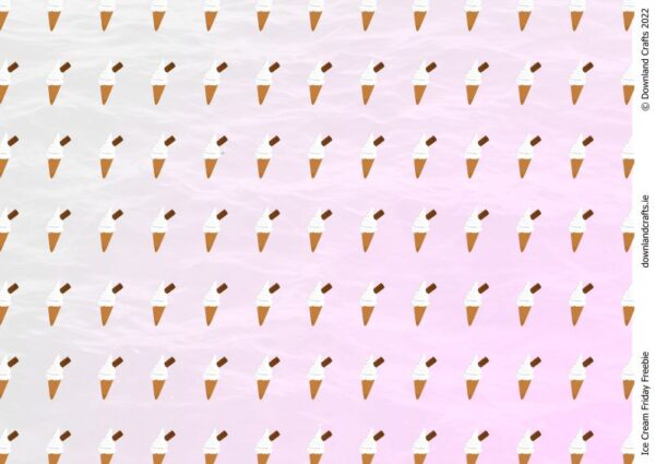 Ice Cream Friday Freebie - Downland Crafts - Printable Paper